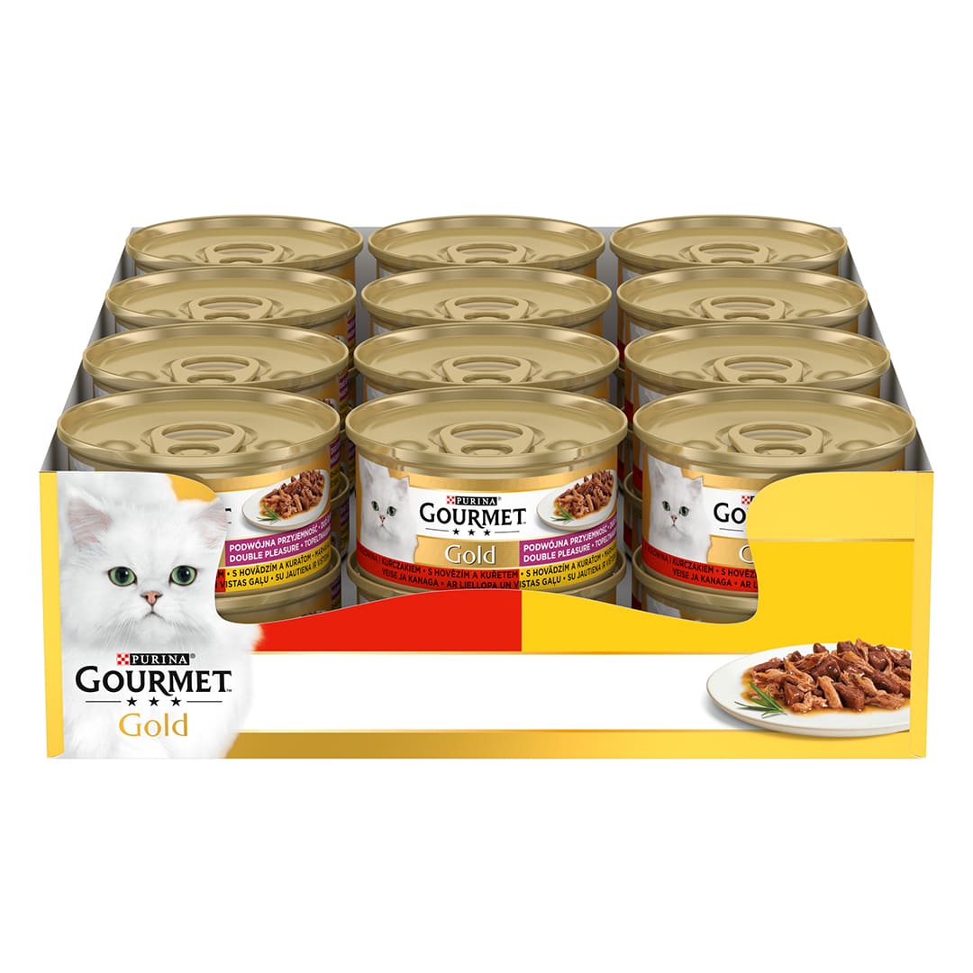 Krmivo pre mačky GOURMET GOLD Duo Hovädzie a Kura | Purina SK