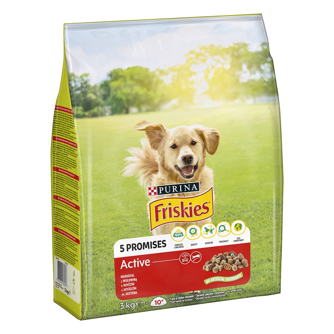 Krmivo FRISKIES Active s hovädzim pre psov | Purina SK