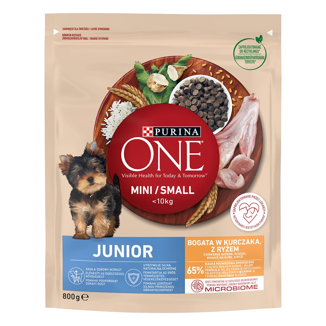 Krmivo pre psov ONE MINI Junior Dog s kuraťom | Purina
